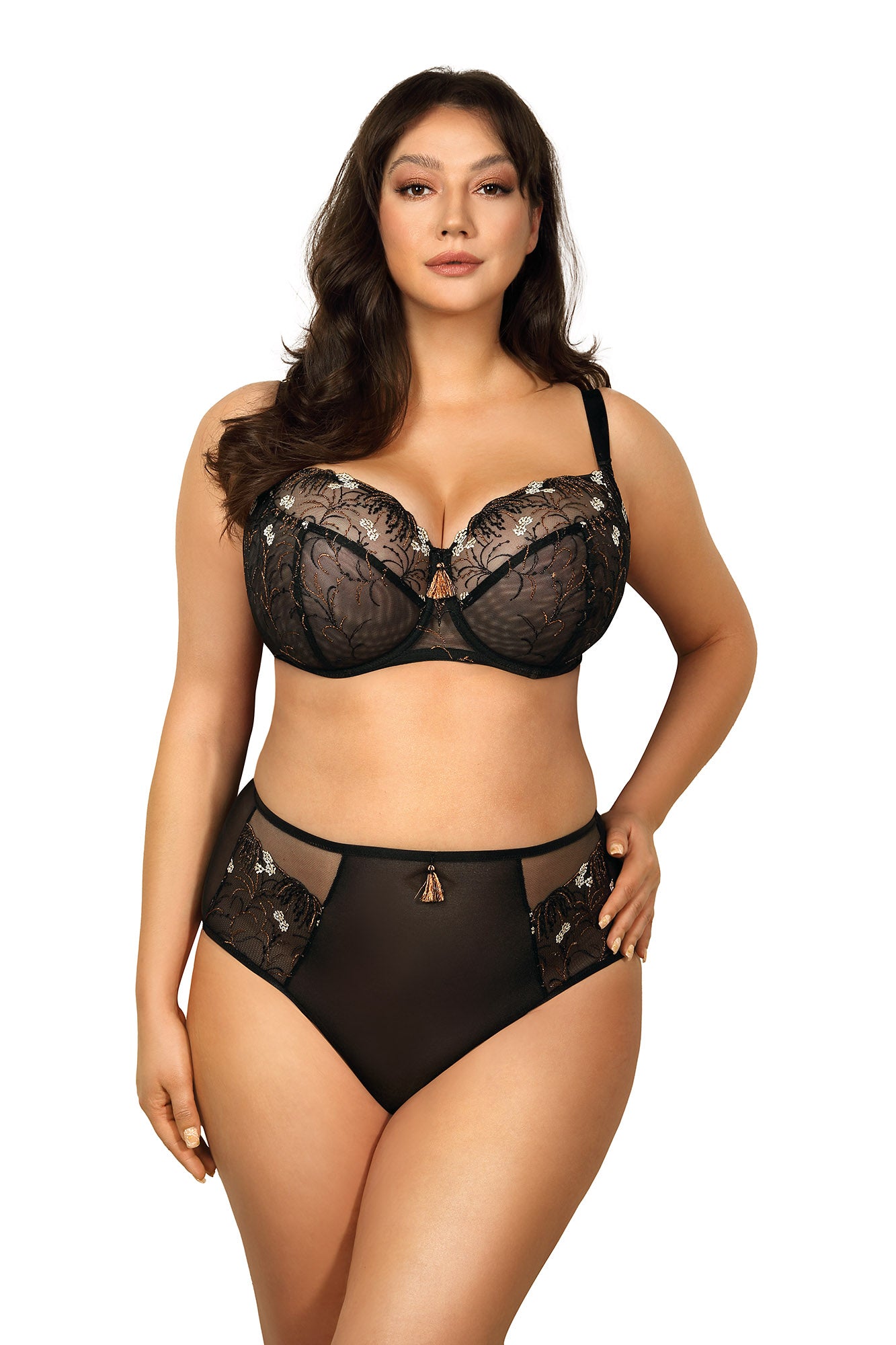 Biustonosz Libra czarny B171 Soft: miękki, na duży biust | Ewa Bien Lingerie